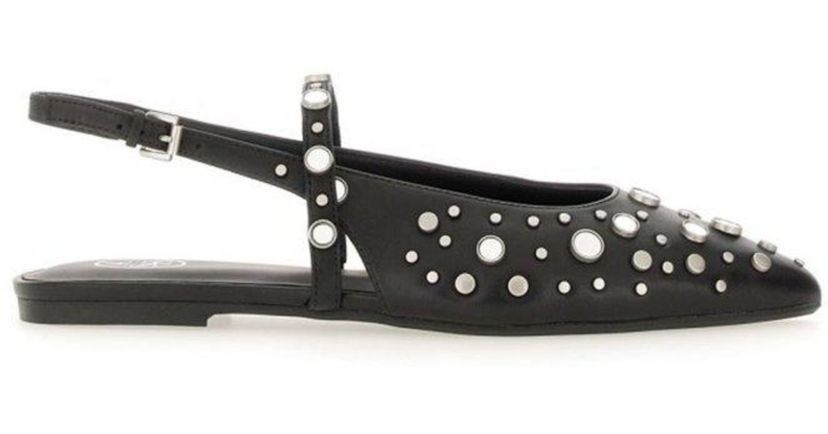 Ash Pointed Toe Slingback Flats in Black | Lyst