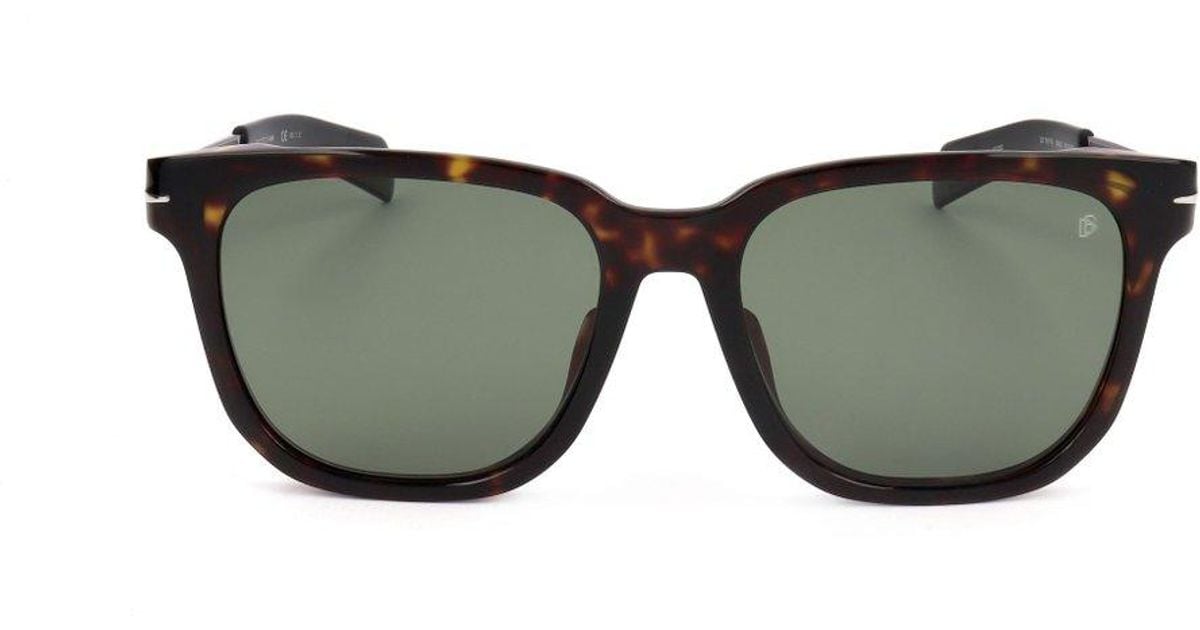 David Beckham Square Frame Full Rim Sunglasses in Brown for Men | Lyst UK