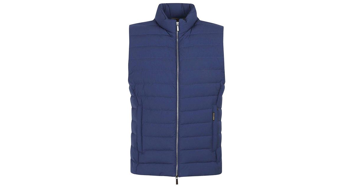 Moorer Quilted Vest in Blue for Men | Lyst