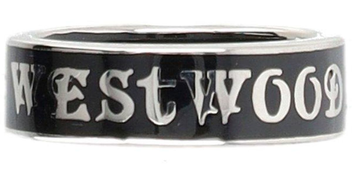 Vivienne Westwood Conduit Street Ring in Black | Lyst