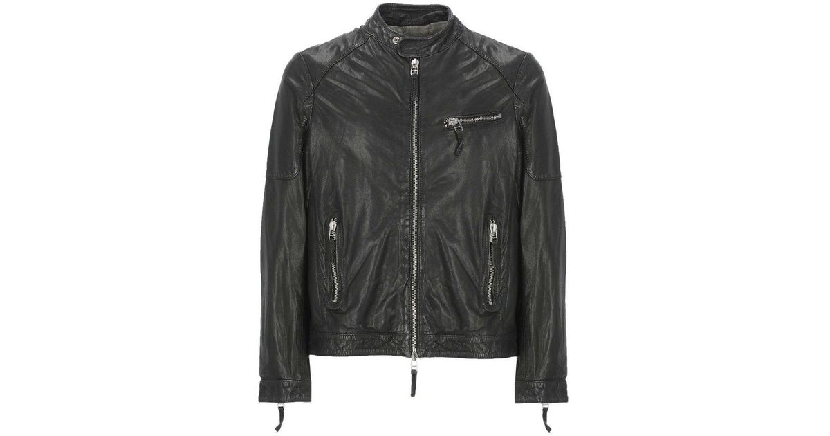 The Jackie Leathers Moto Jacket in Black for Men | Lyst