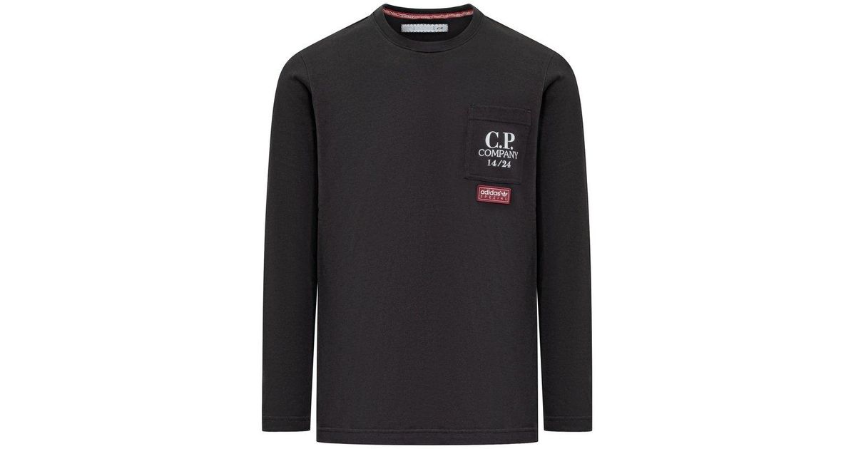adidas Originals X C.P. Company Spzl Pocket Long Sleeve Top in Black ...