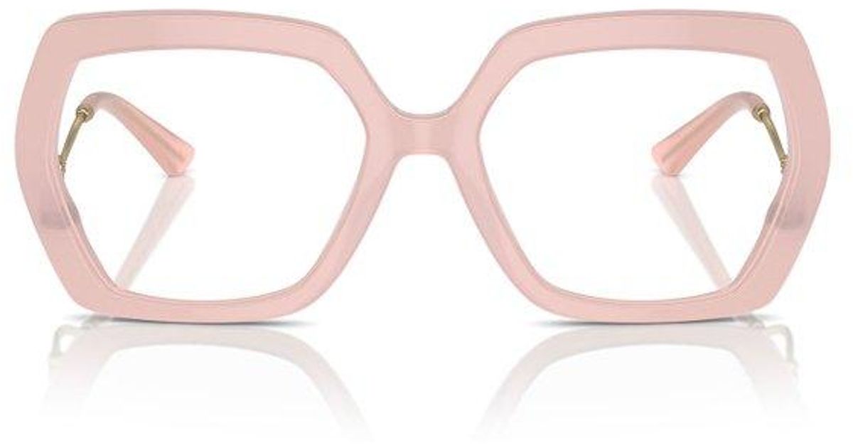Dolce & Gabbana Irregular Frame Glasses in Pink | Lyst UK