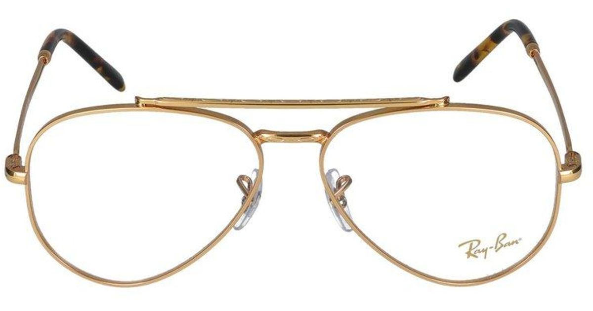 Ray-Ban New Aviator Frame Glasses in Black | Lyst