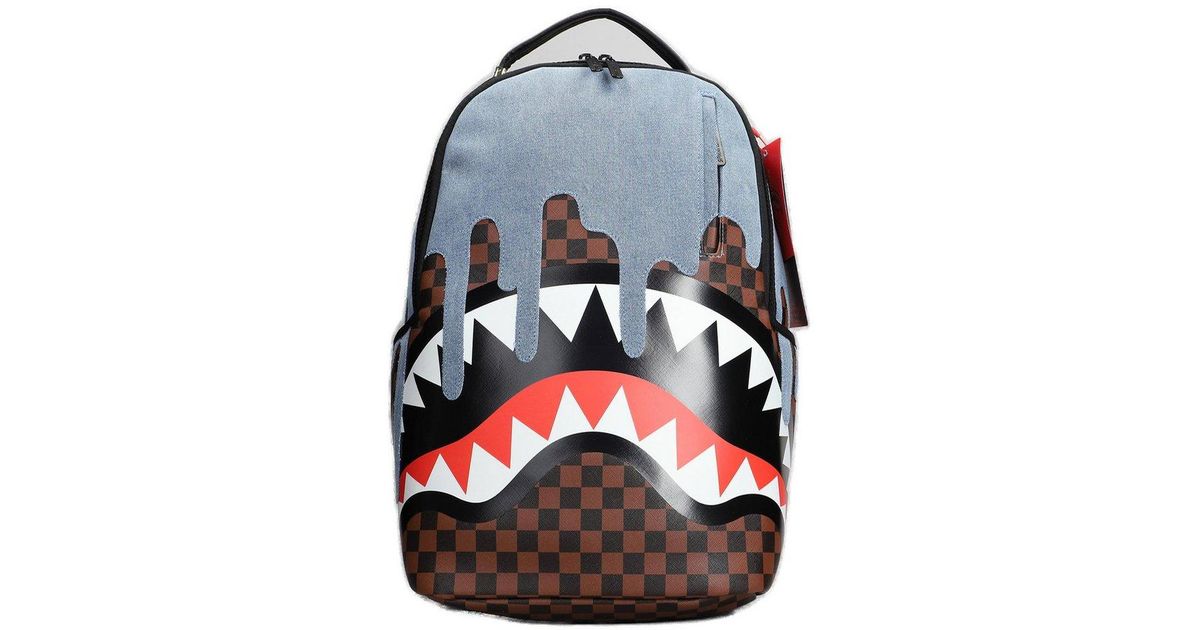 Sprayground Denim Drip Backpack in Blue | Lyst UK