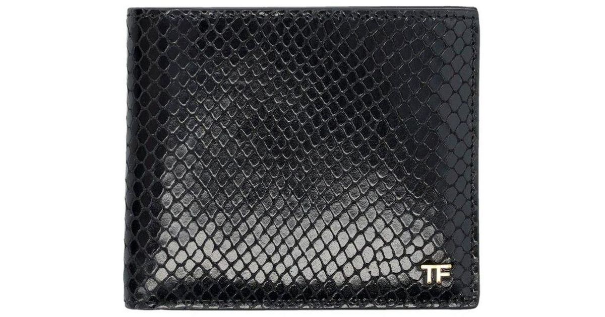 Tom Ford Printed Classic Bifold Wallet in Black for Men | Lyst
