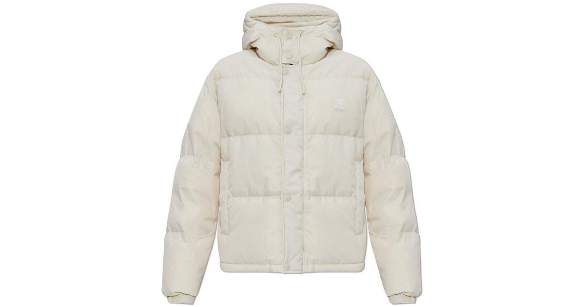 Sporty & Rich Hooded Puffer Jacket in White | Lyst