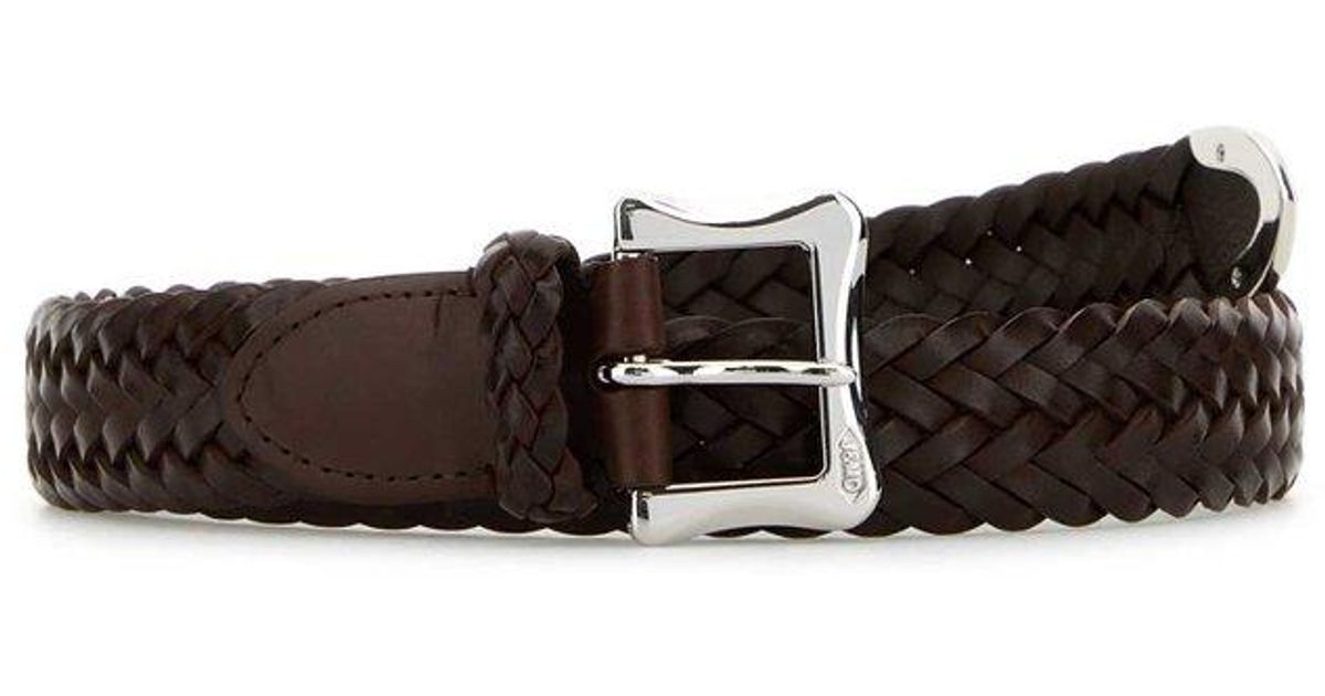 J&m Davidson Braided Buckle Detail Belt in White | Lyst UK