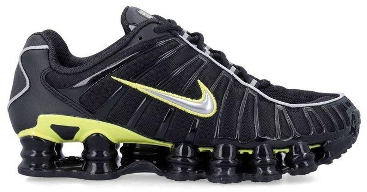 Nike Shox Tl Logo Detailed Sneakers in Black | Lyst UK