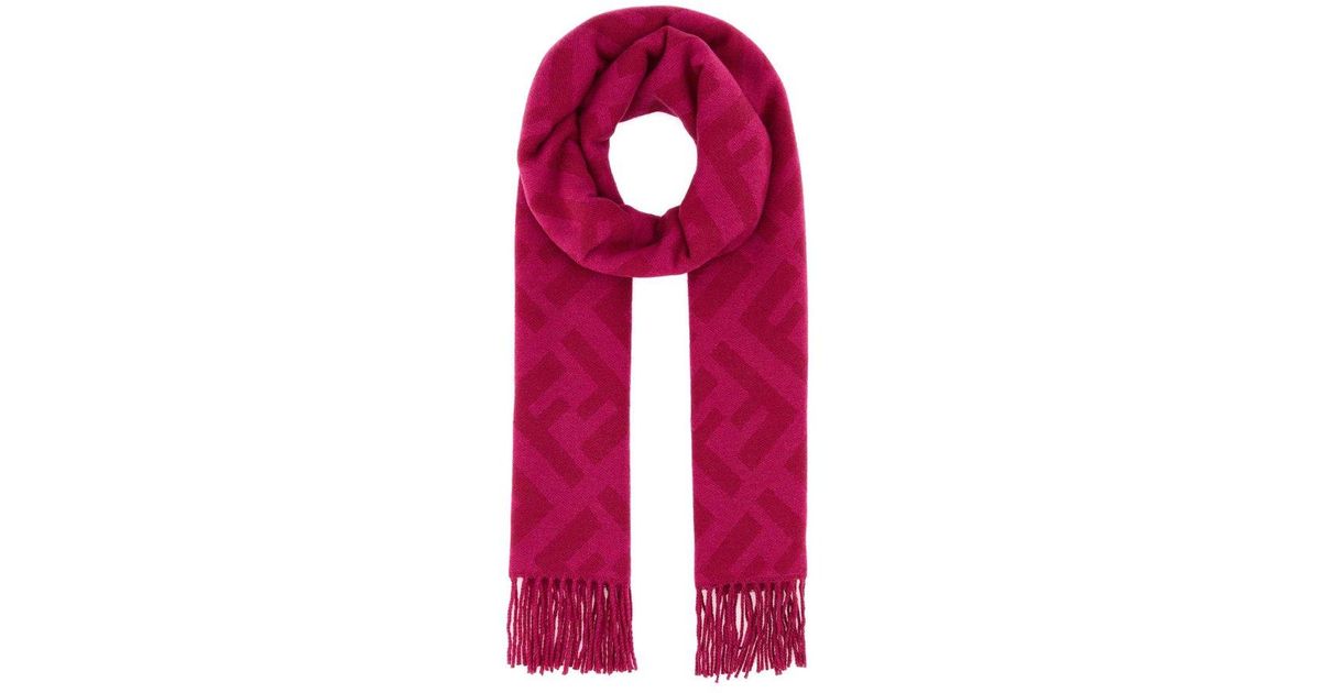 Fendi Embroidered Cashmere Scarf | Lyst