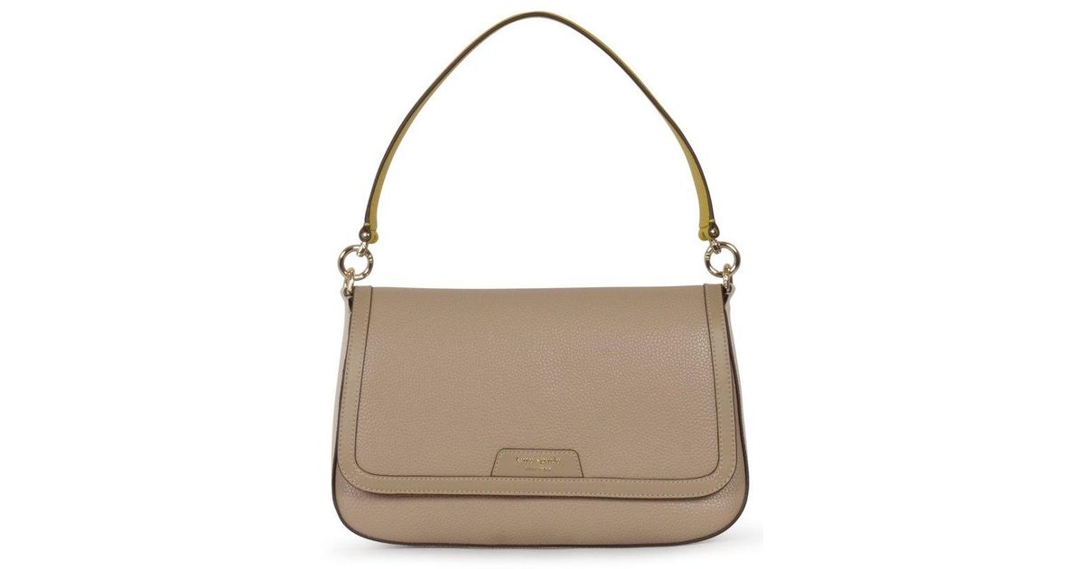 Kate Spade Hudson Colorblocked Flap Shoulder Bag in Brown | Lyst