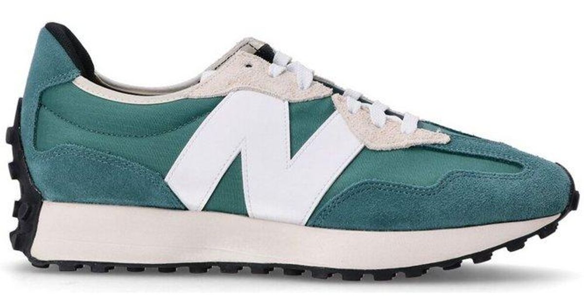 New Balance 327 Lace-Up Sneakers in Green for Men | Lyst