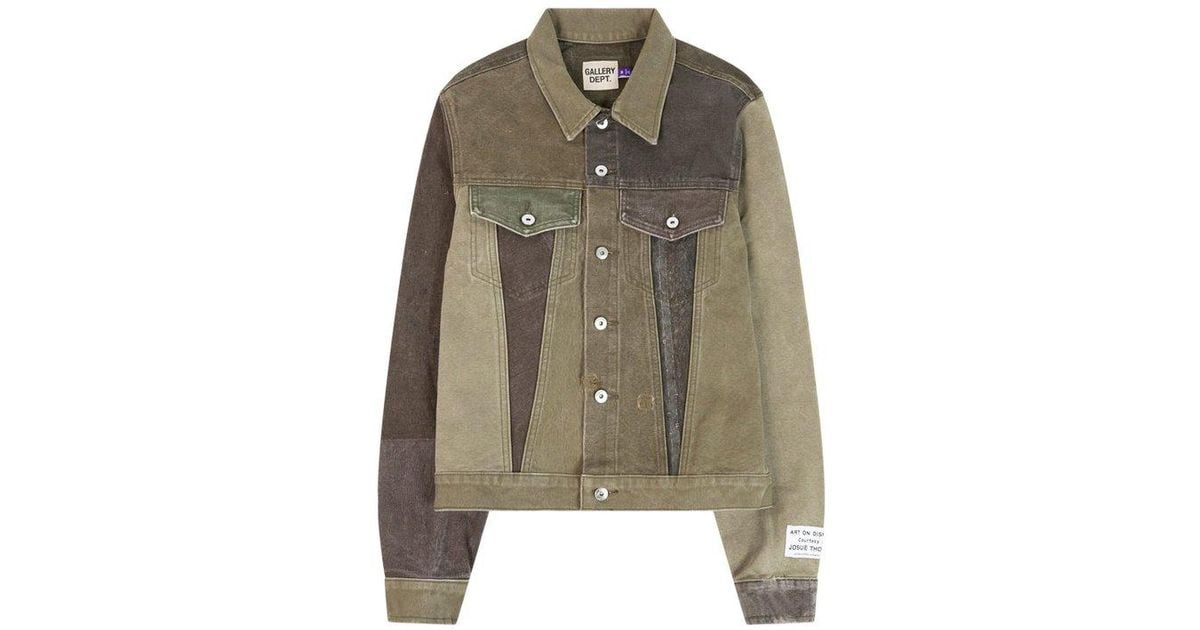 GALLERY DEPT. Andy Patchwork Buttoned Denim Jacket in Green for Men | Lyst