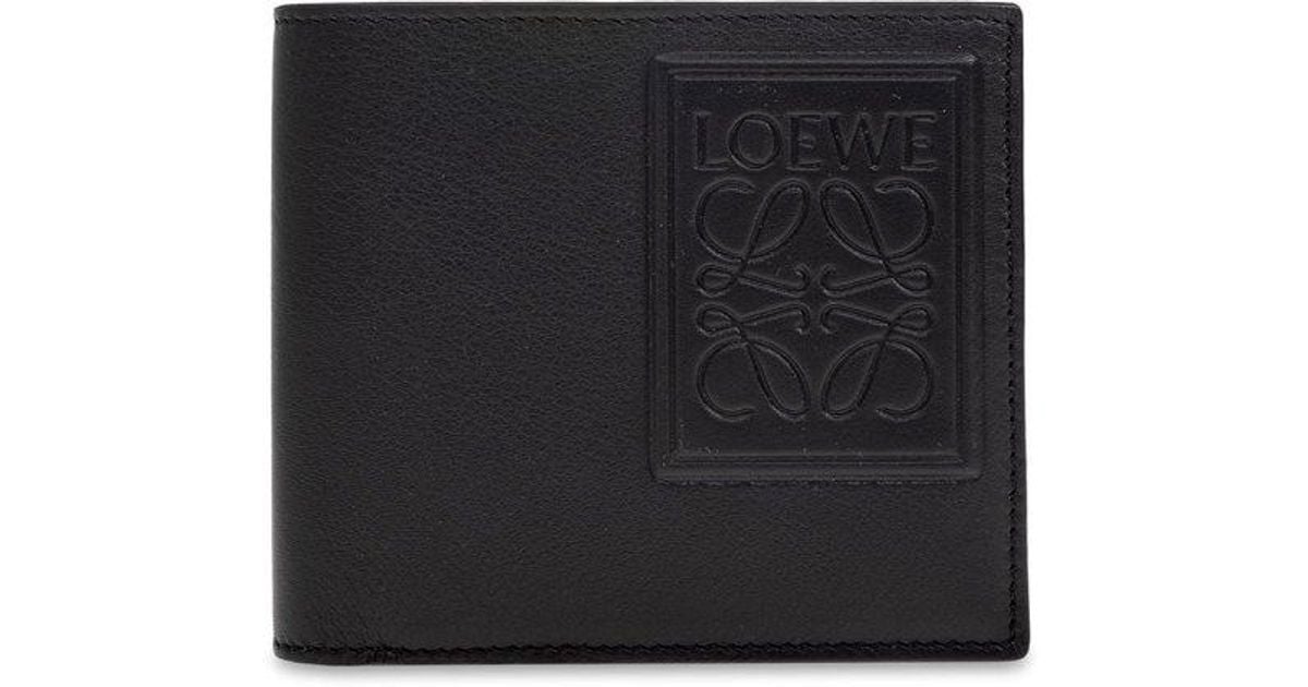 Loewe X Suna Fujita Logo Patch Bi-Fold Wallet in Black for Men | Lyst