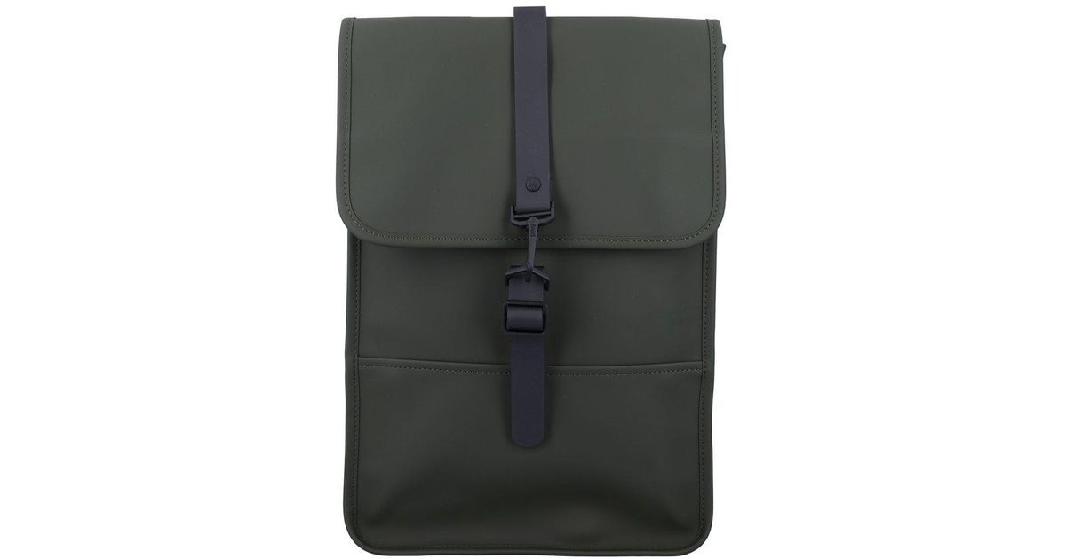 Rains Carabiner Fastened Foldover Top Backpack in Black | Lyst