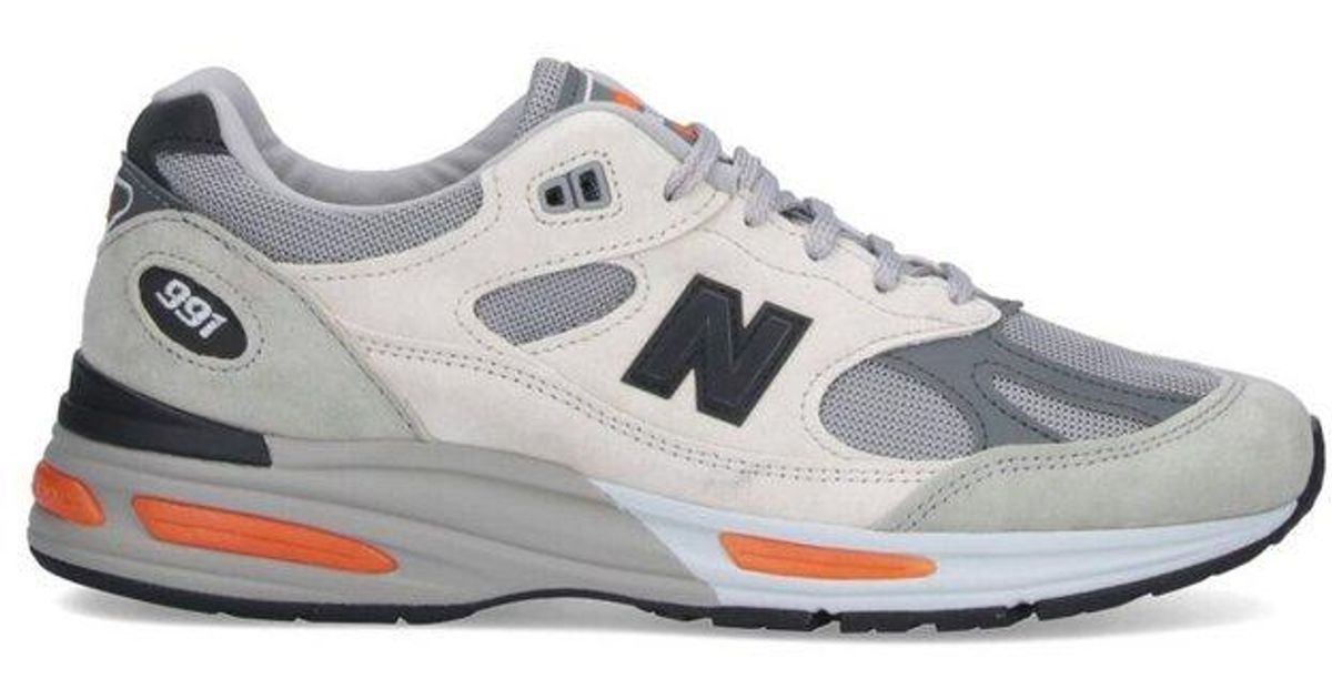 New Balance 991V2 Lace-Up Sneakers in White | Lyst