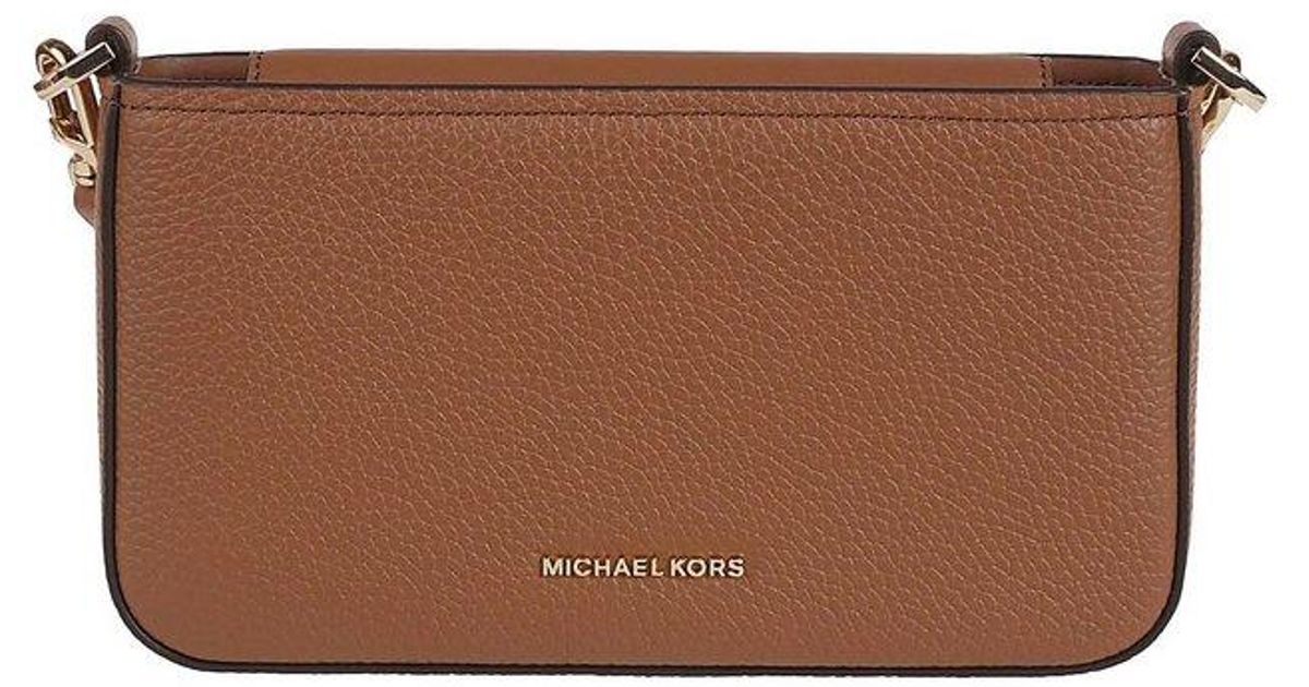 Michael Kors Bryant Small Pebbled Convertible Pouch in Brown | Lyst