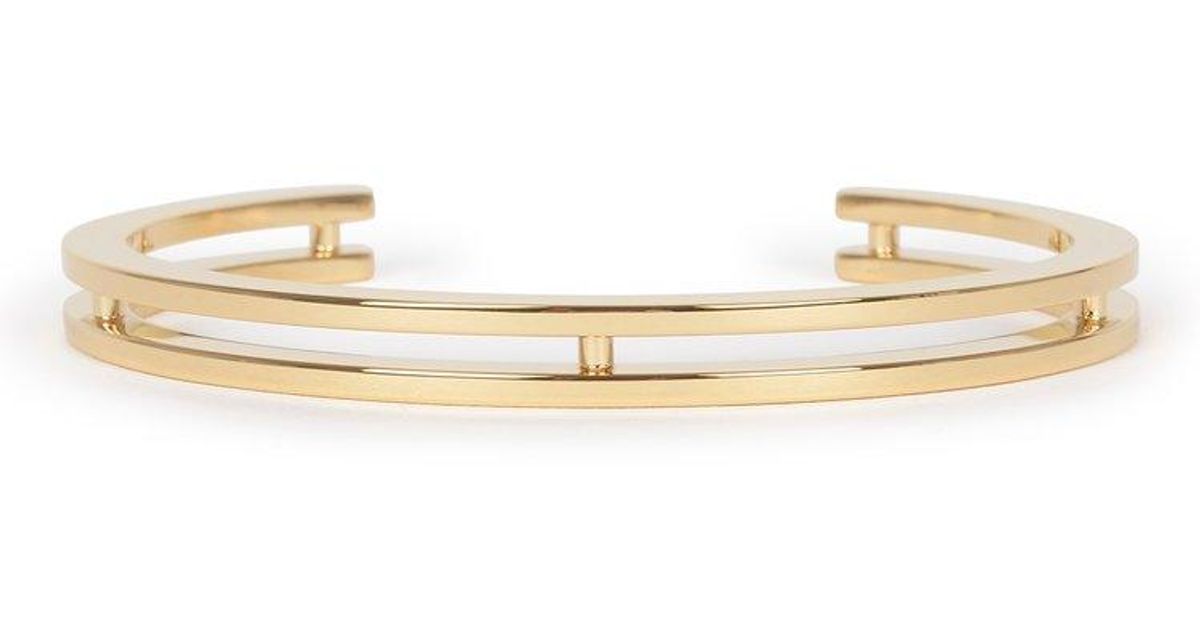 Saint Laurent Stacked Slip-On Open Cuff in Natural for Men | Lyst