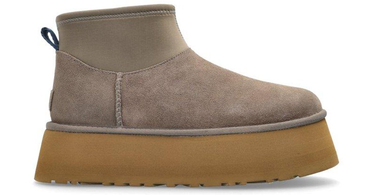 UGG Platform Snow Boots 'Classic Mini Dipper' in Brown | Lyst UK
