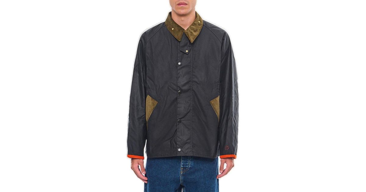 Barbour Flower Mountain Transport Wax Jacket in Gray for Men | Lyst