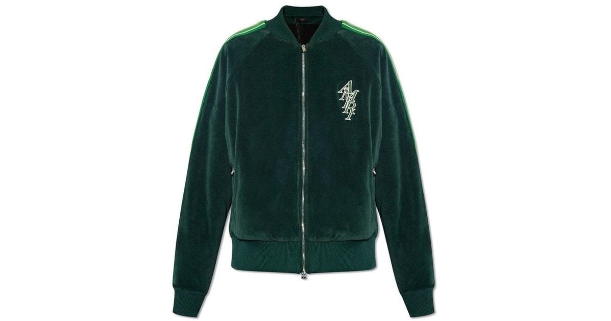 Amiri Stack Monogram Zipped Jacket in Green for Men | Lyst