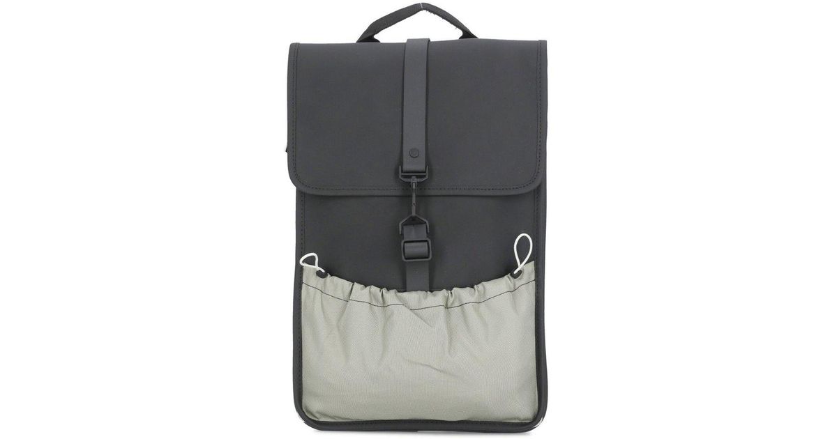 Rains Mini Mix Foldover Top Backpack in Gray for Men | Lyst