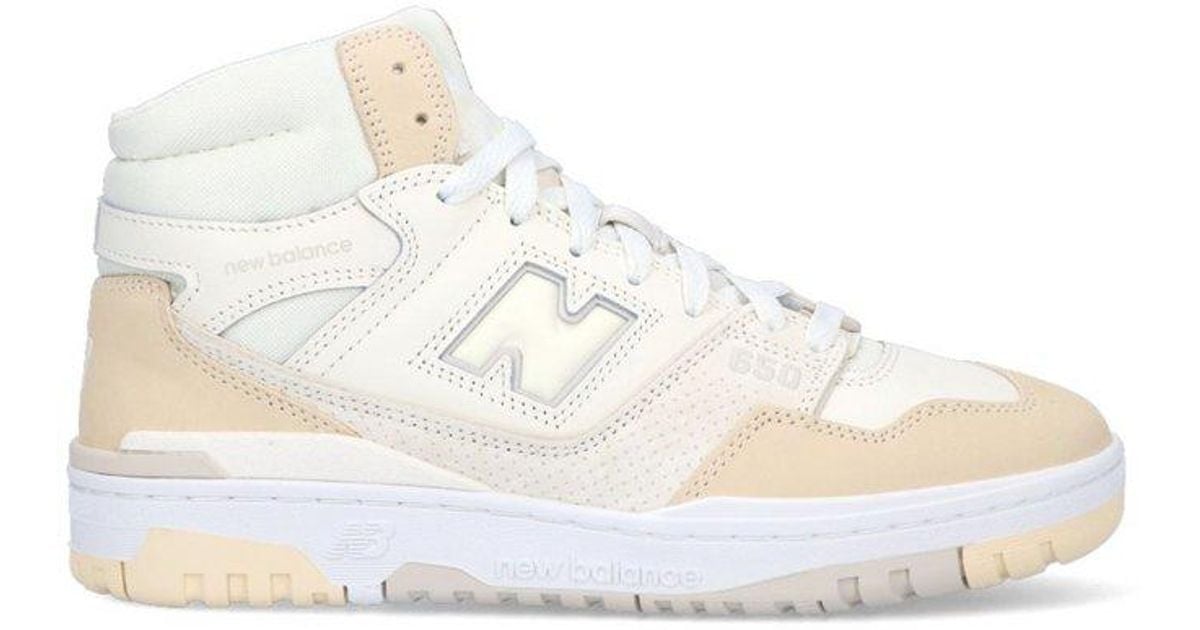 New Balance 650 High-Top Lace-Up Sneakers in White for Men | Lyst