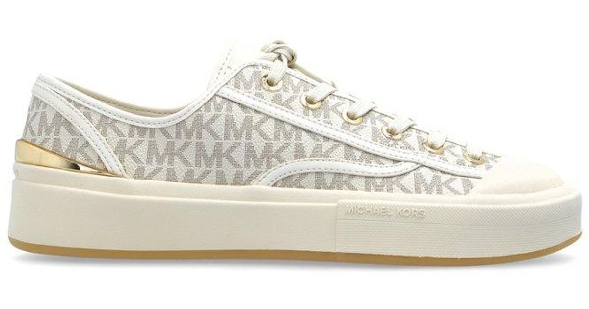 MICHAEL Michael Kors Jude Signature Logo Sneakers in White | Lyst