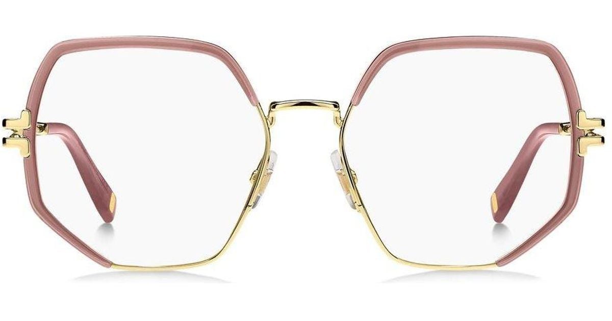 Marc Jacobs Hexagonal Frame Glasses in Black | Lyst