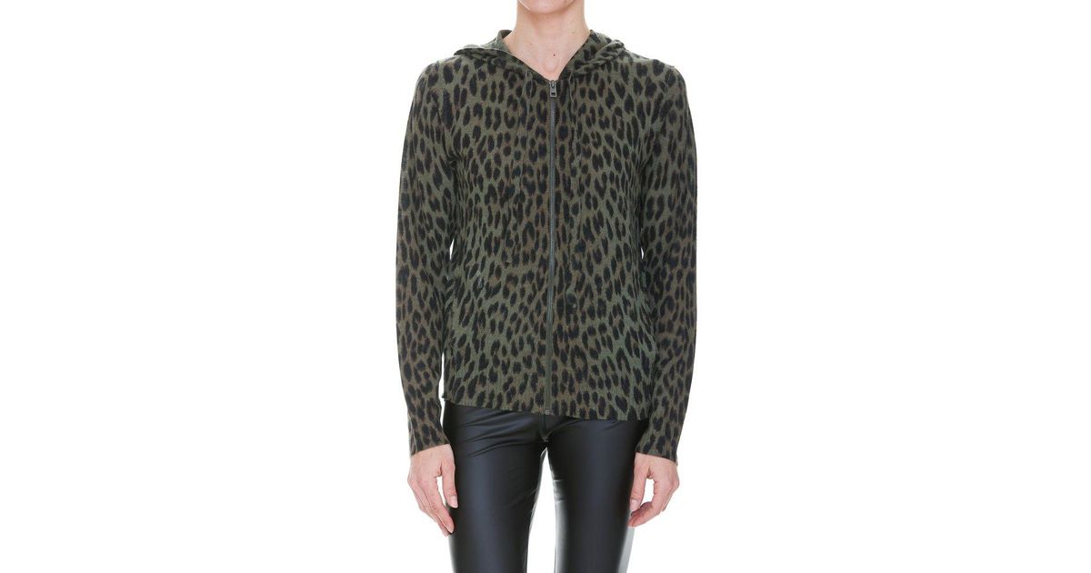 Zadig & Voltaire Cassy Leo Cardigan in Gray | Lyst