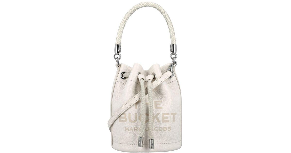 Marc Jacobs 'the Leather Bucket Bag' in White | Lyst Canada