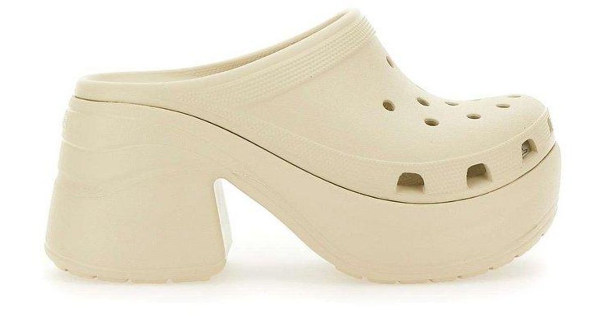 Crocs™ Siren High-Heeled Clogs in Natural | Lyst