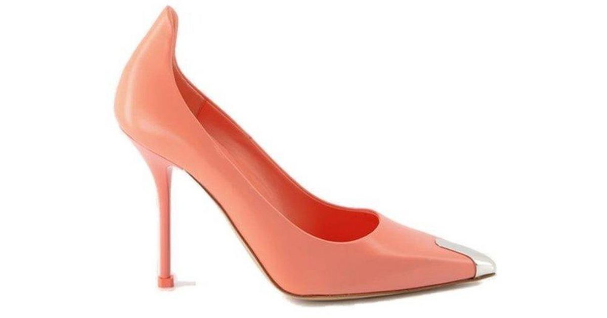 Alexander McQueen Metal Toe-Cap Pumps in Pink | Lyst