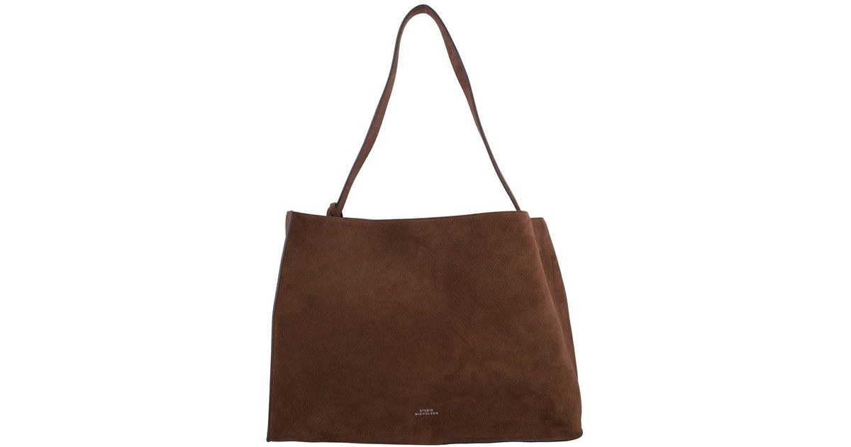 Studio Nicholson The Reflection Logo Detailed Tote Bag in Brown | Lyst