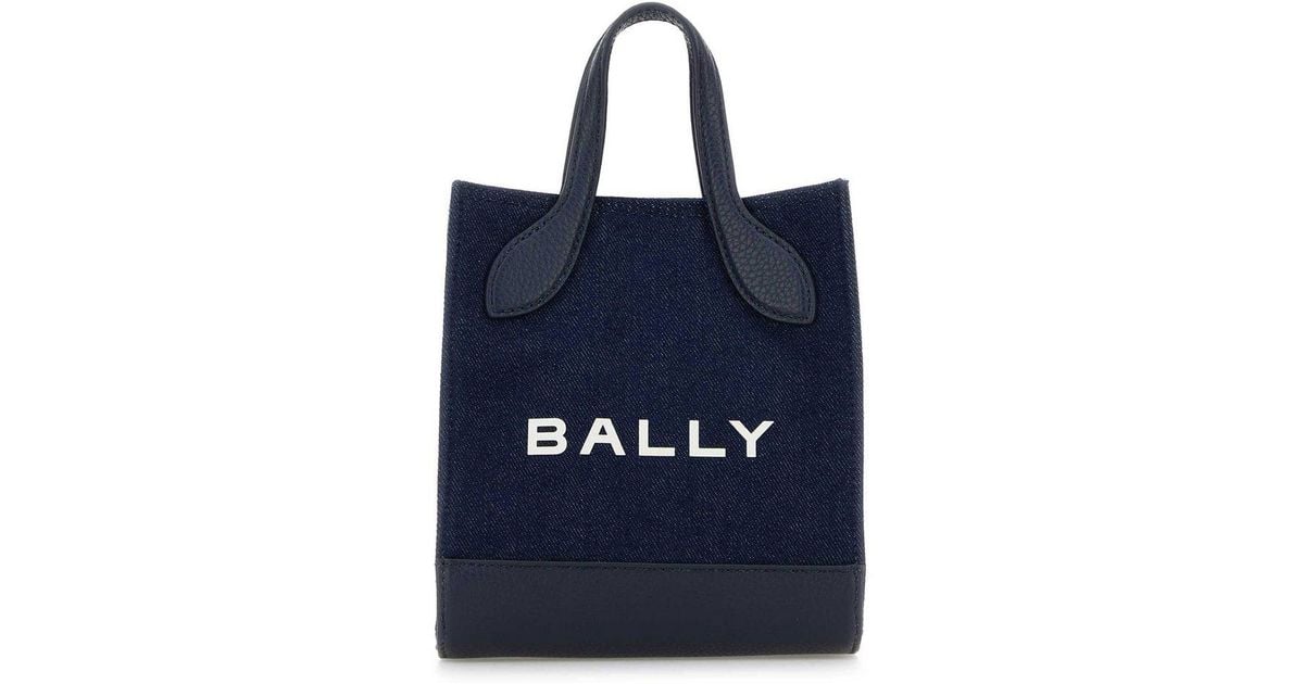Bally Bar Mini Keep On Tote Bag in Blue | Lyst