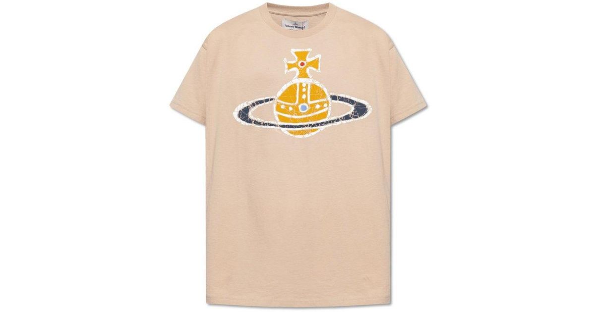Vivienne Westwood T-Shirt With Logo in Natural for Men | Lyst UK