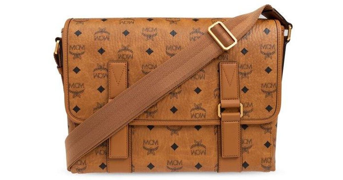 MCM Bag With Monogram in Brown for Men | Lyst
