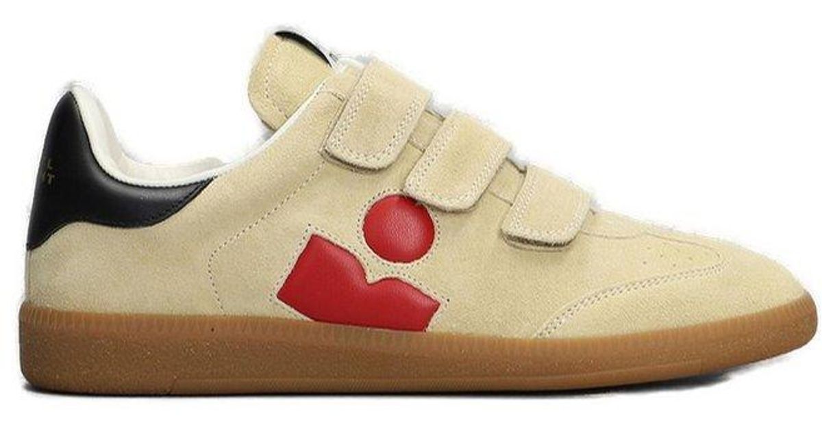 Isabel Marant Beth Logo Detailed Sneakers in Natural | Lyst