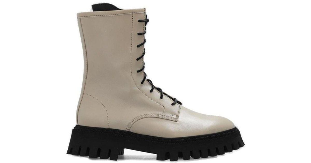 IRO Kosmic Lace-up Combat Boots in Brown | Lyst