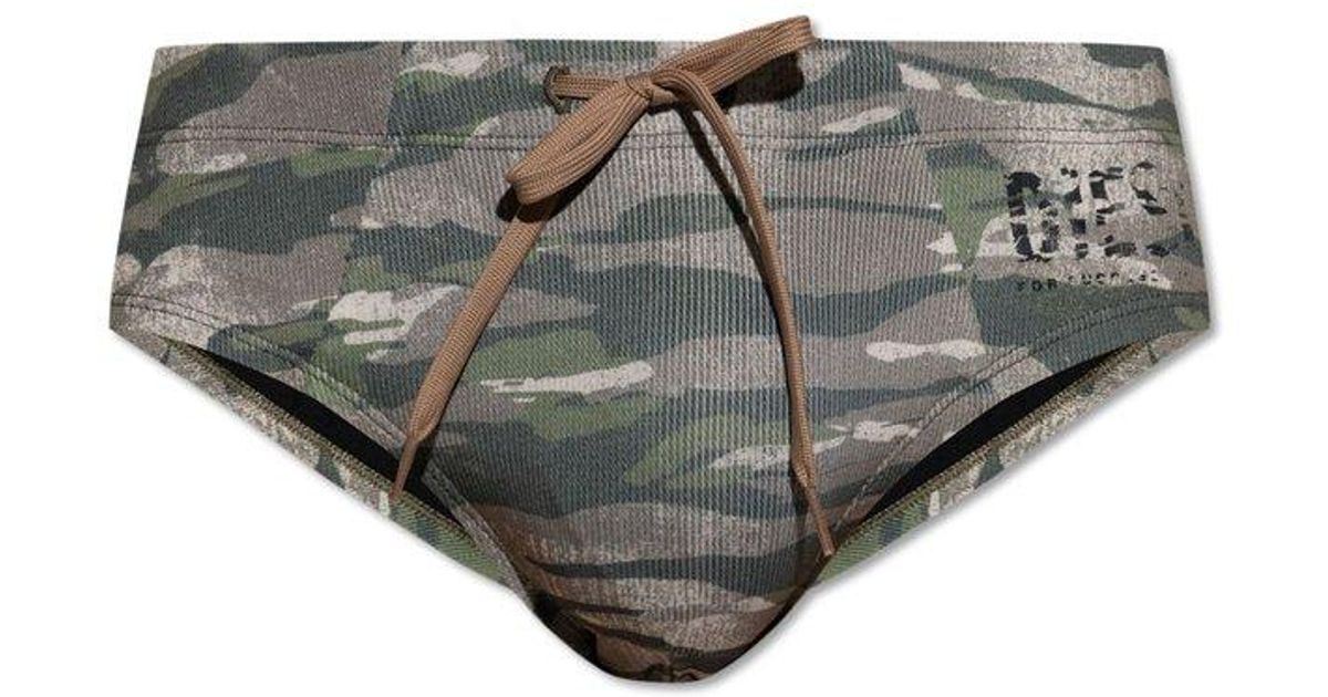 DIESEL Alfie-Utlt Camouflage Pattern Swimming Trunks in Gray for Men | Lyst