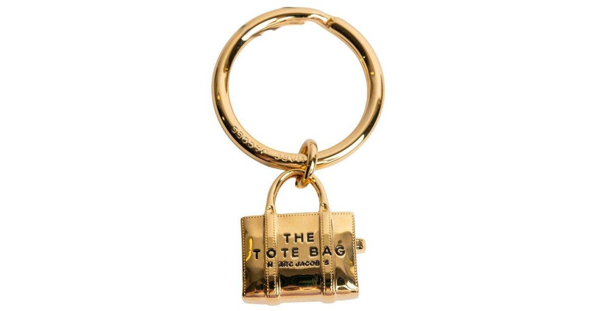 Marc Jacobs The Mini Icon Tote Bag Key Ring in Metallic | Lyst