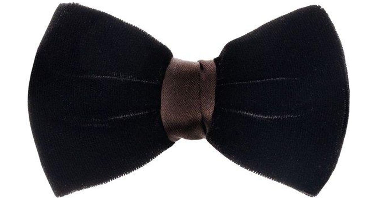 Giorgio Armani Velvet Bow Tie in Black for Men | Lyst UK
