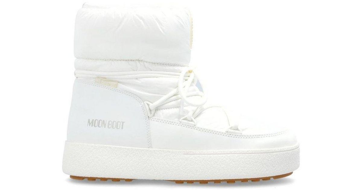 Moon Boot Ltrack Lace-up Boots in White | Lyst