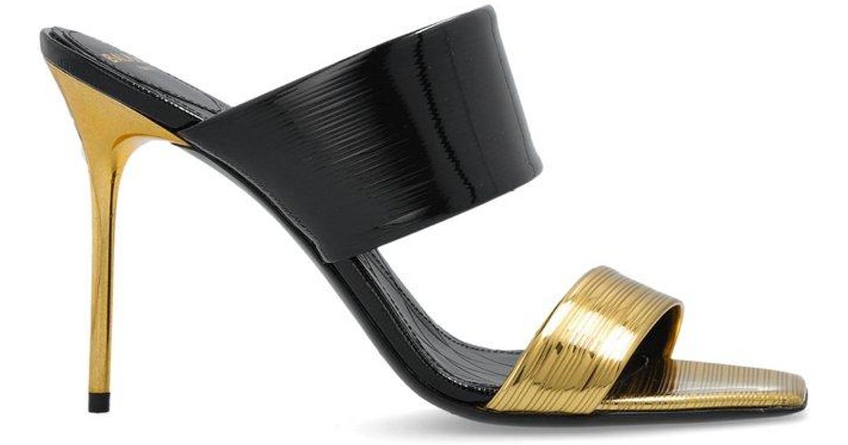Balmain Pb Mules in Black | Lyst