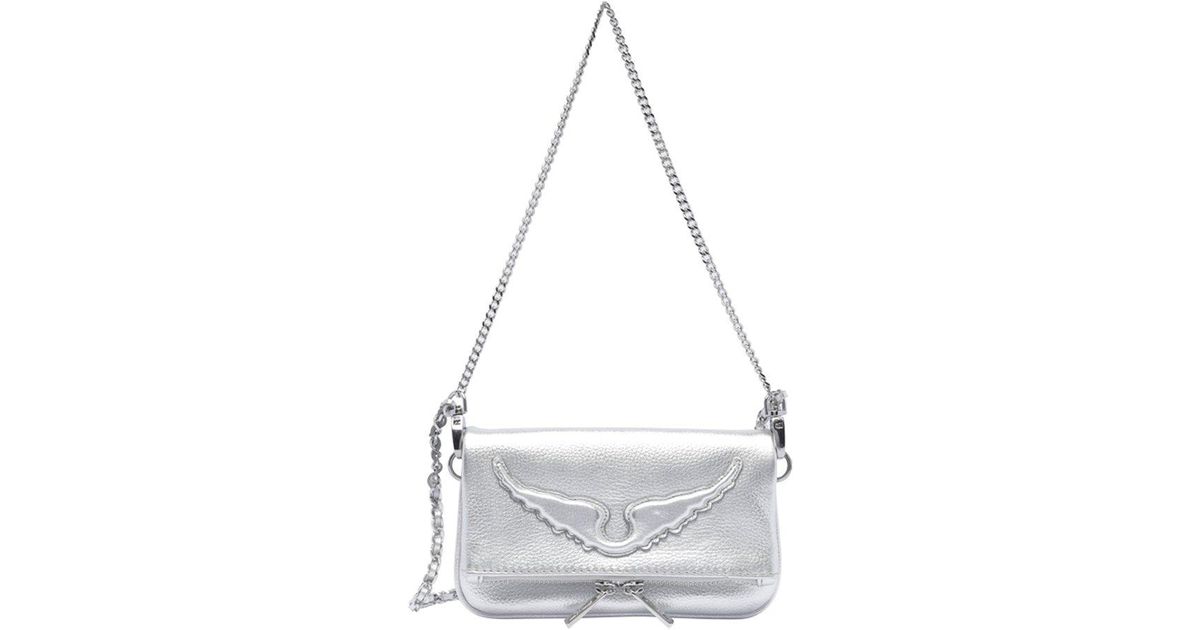 Zadig & Voltaire Rock Nano Clutch Bag in Metallic | Lyst