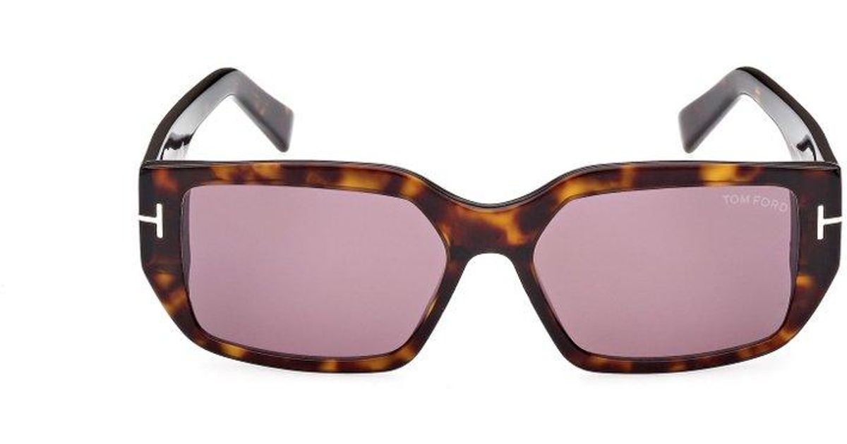 Tom Ford Rectangular Frame Sunglasses in Pink | Lyst UK