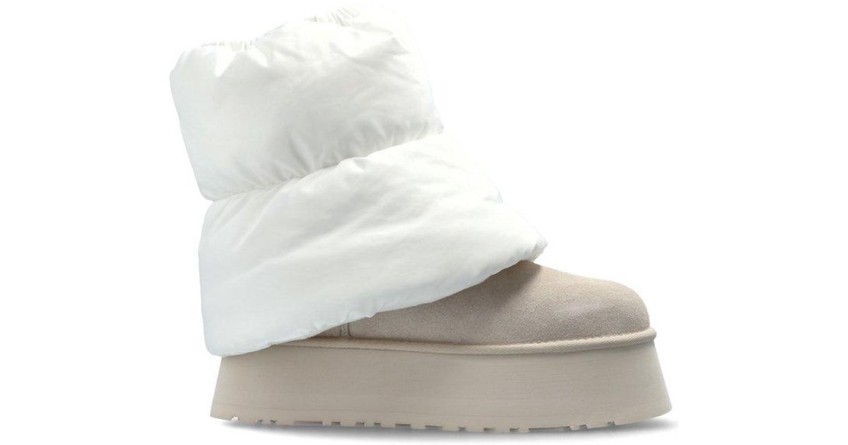 UGG Snow Boots Classic Mini Dipper Puffer in White | Lyst UK