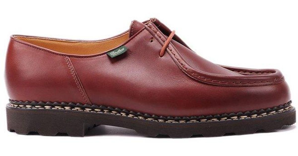 Paraboot Michael Lace-up Shoes in Red for Men | Lyst