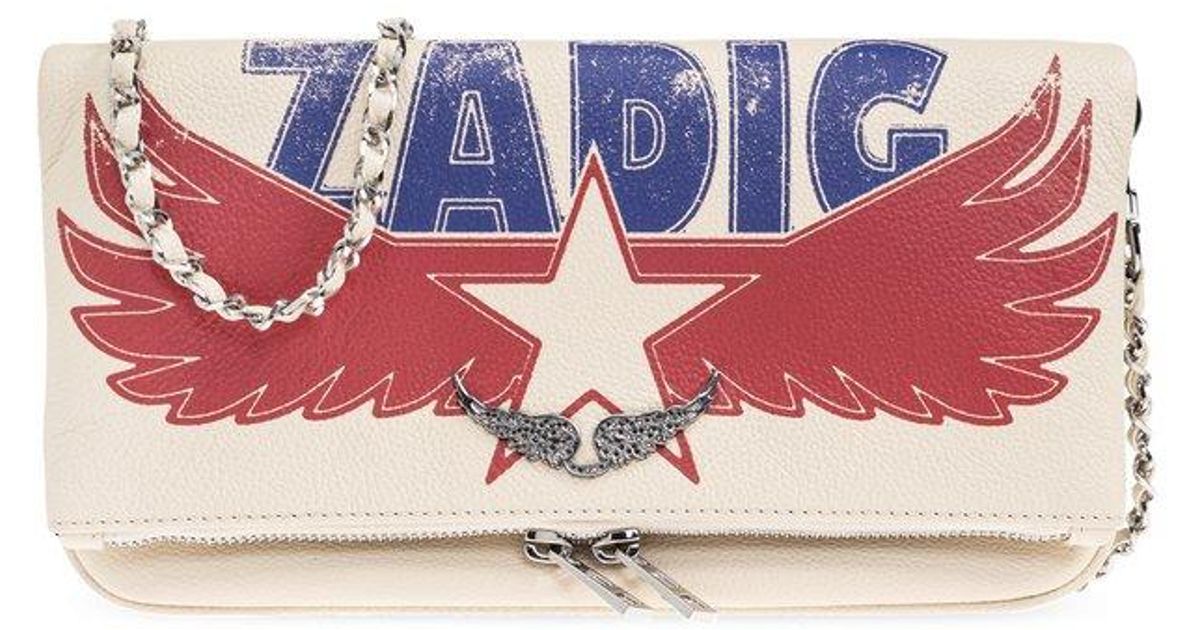 Zadig & Voltaire Rock America Clutch Bag in Red | Lyst