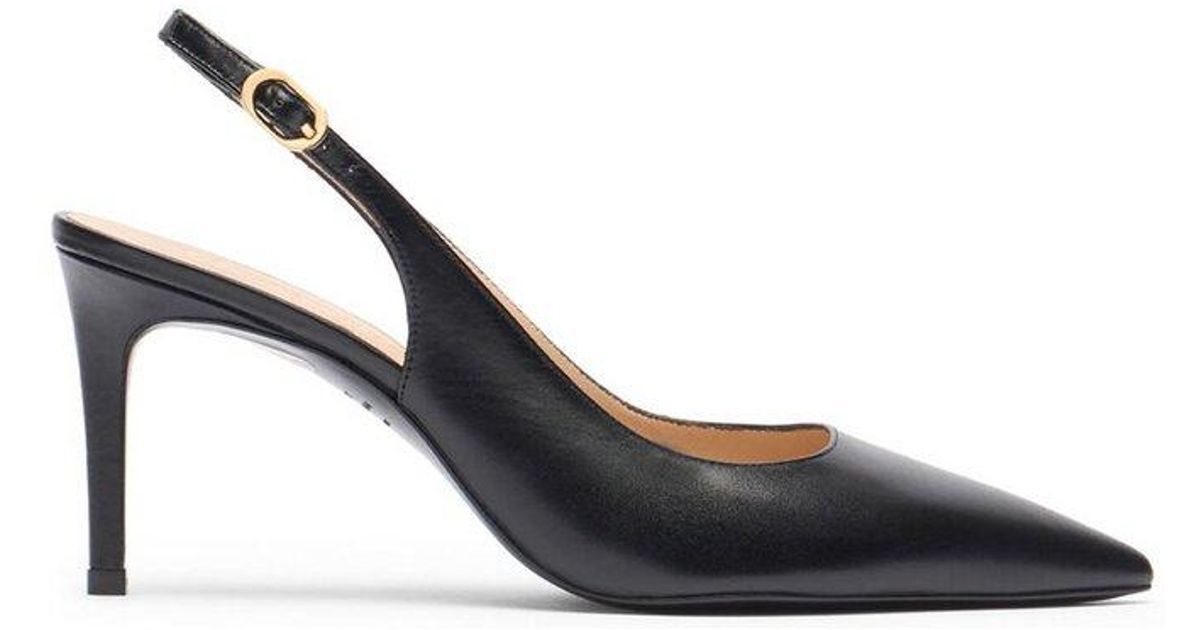 Stuart Weitzman Stuart Power Slingback 75 Pumps in Black | Lyst